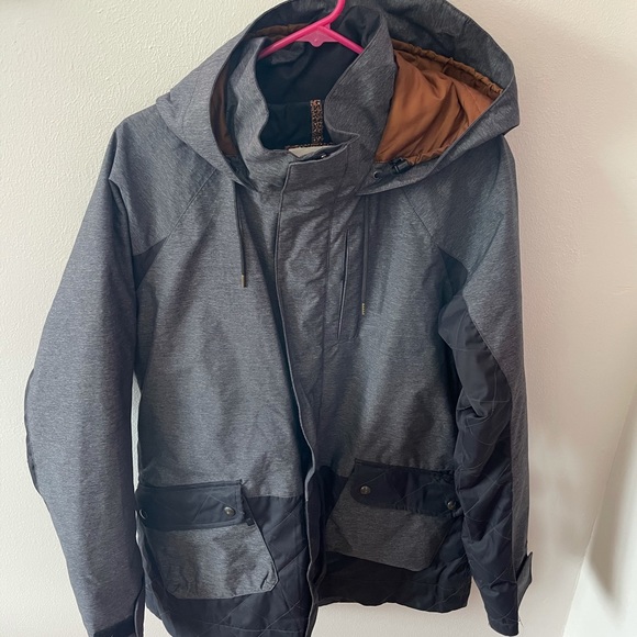 Burton | Jackets & Coats | Burton Gray And Black Ski Jacket | Poshmark